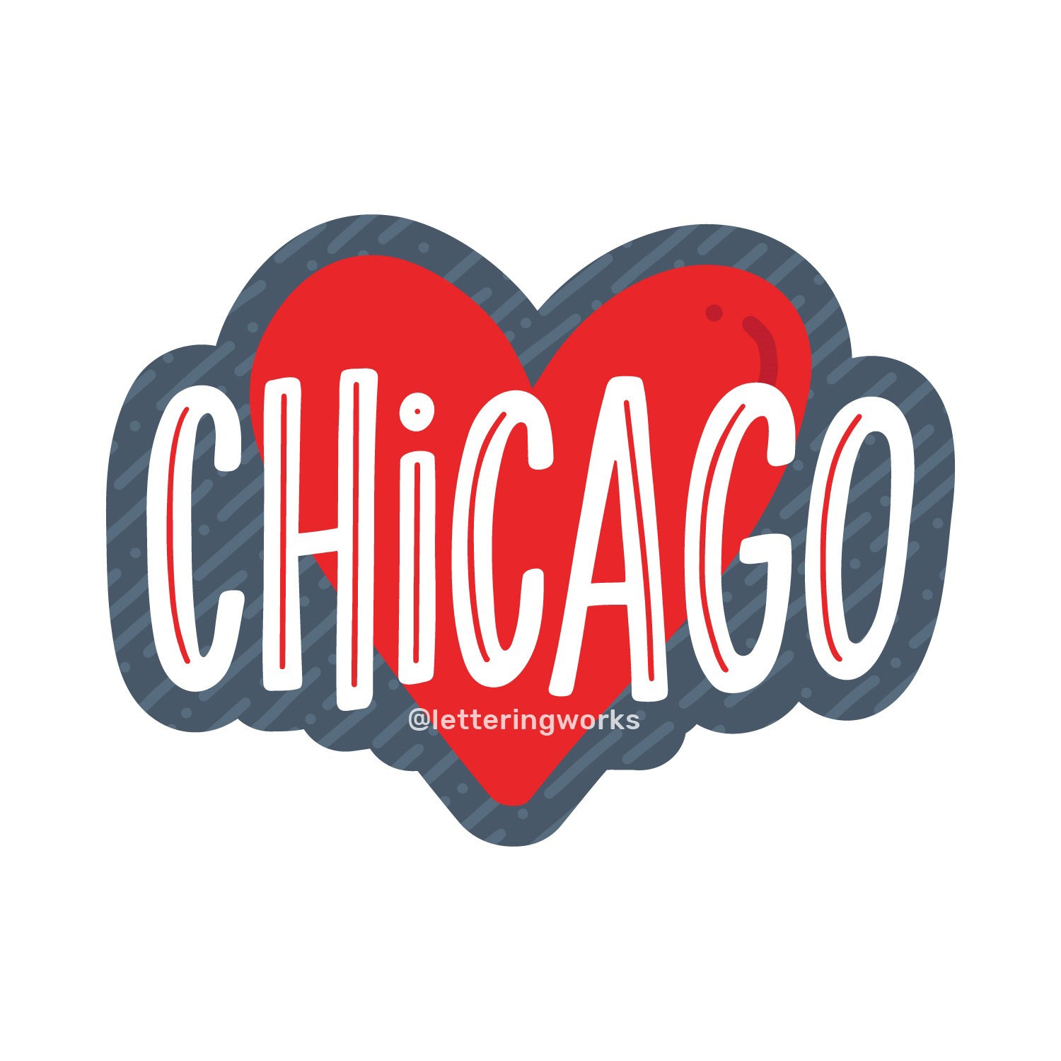Chicago Heart Sticker – Field Museum